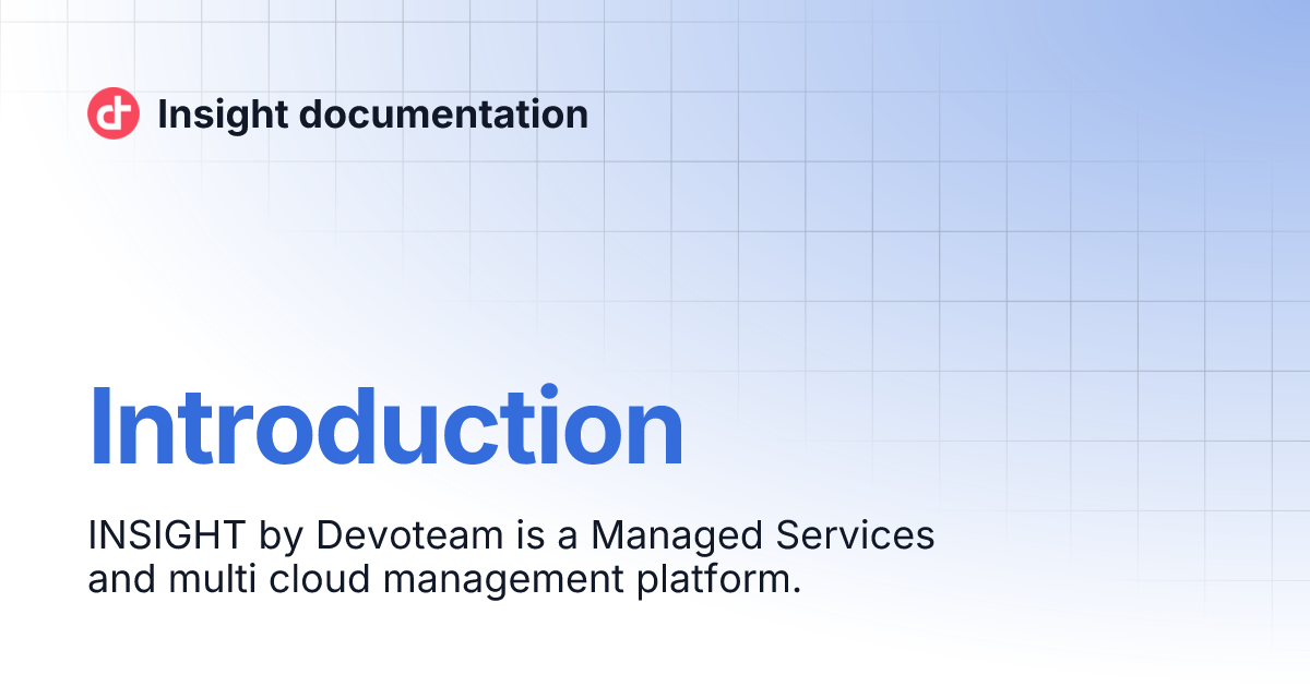 Introduction | Insight documentation