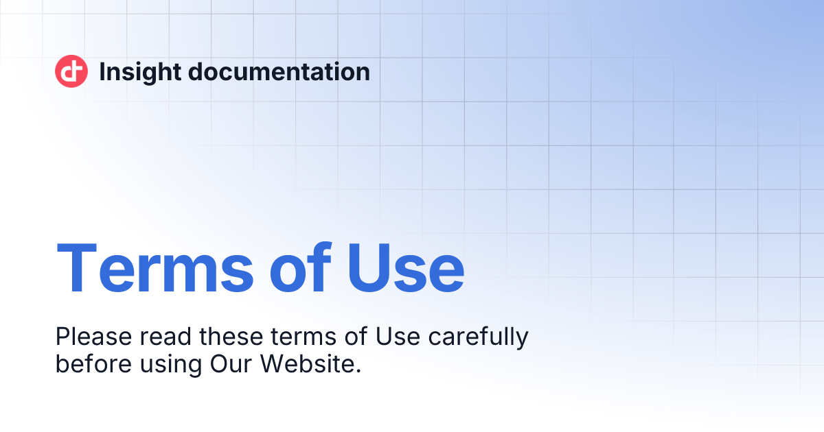 Terms of Use | Insight documentation